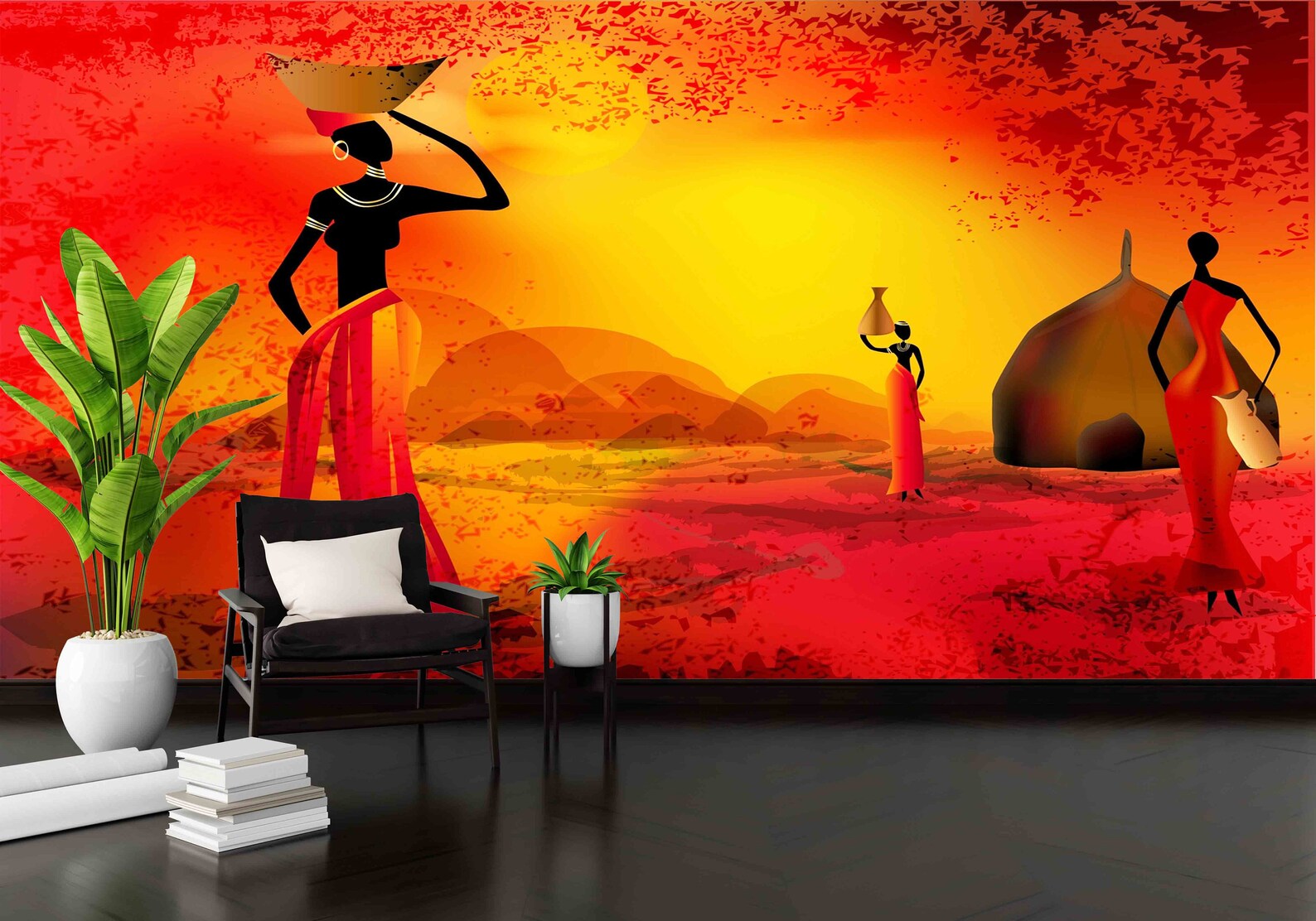 Desert Landscape Wall Decorpaper Wall Art custom Wall - Etsy