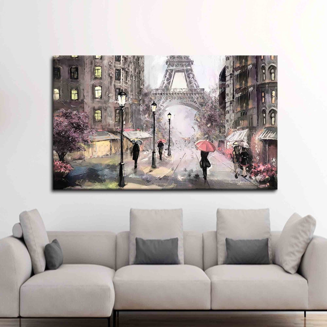 3D Wall Art, Large Wall Art, 3D Canvas, Cityscape Wall Decor, Abstract ...
