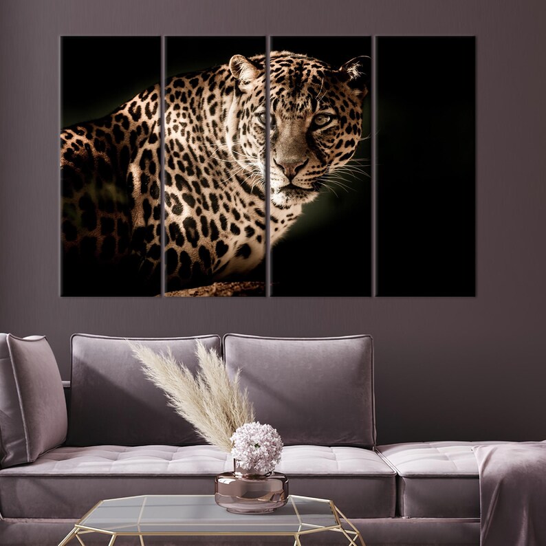 Leopard Canvas Print: Wild Animal Wall Decor, Leopard Lover Gift - Etsy