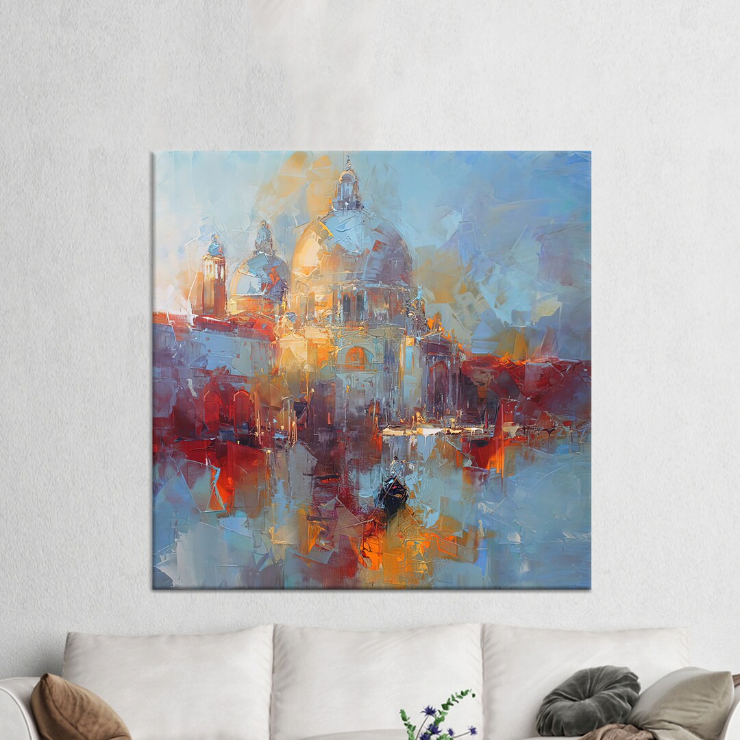 Venice Landscape Canvas Art: Abstract Cityscape Painting - Etsy