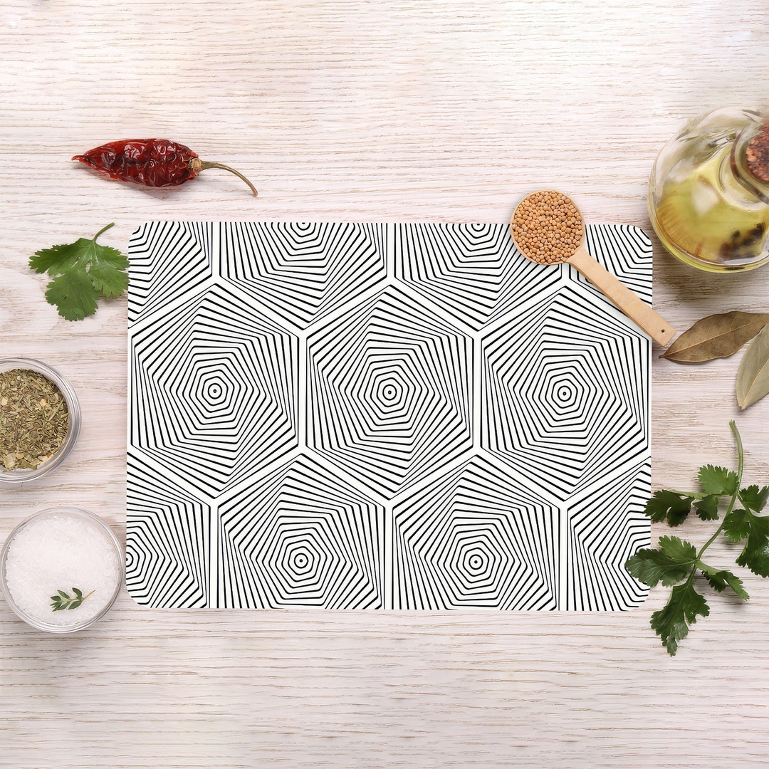 Boho Cutting Board, Geometric Pattern Serving Board, Modern Serving ...
