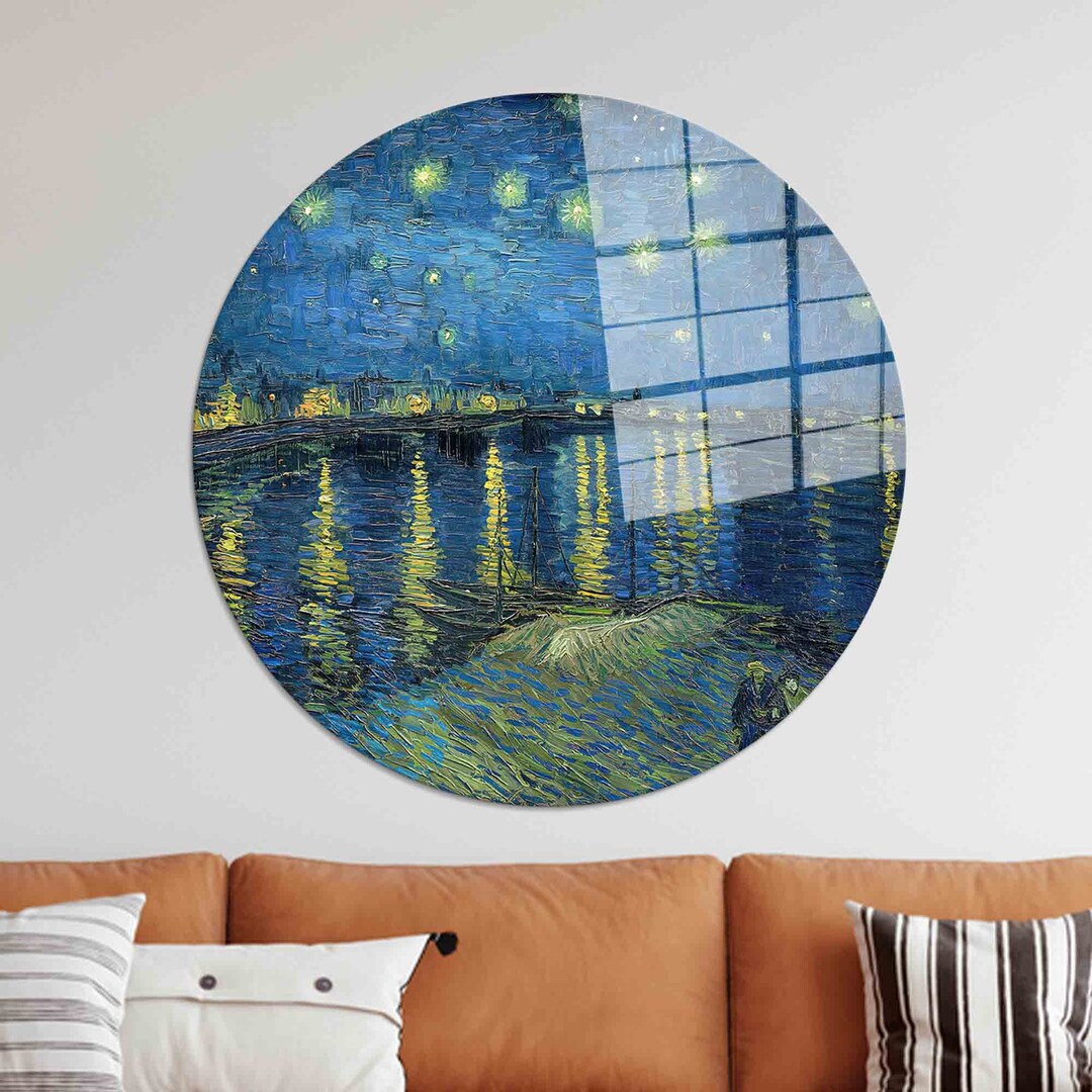 Starry Night Over the Rhone Wall Decor,glass Printing,starry Night Over ...