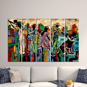 Large Wall Art, Wall Art Canvas, 3D Canvas, Abstract Jazz Music ...
