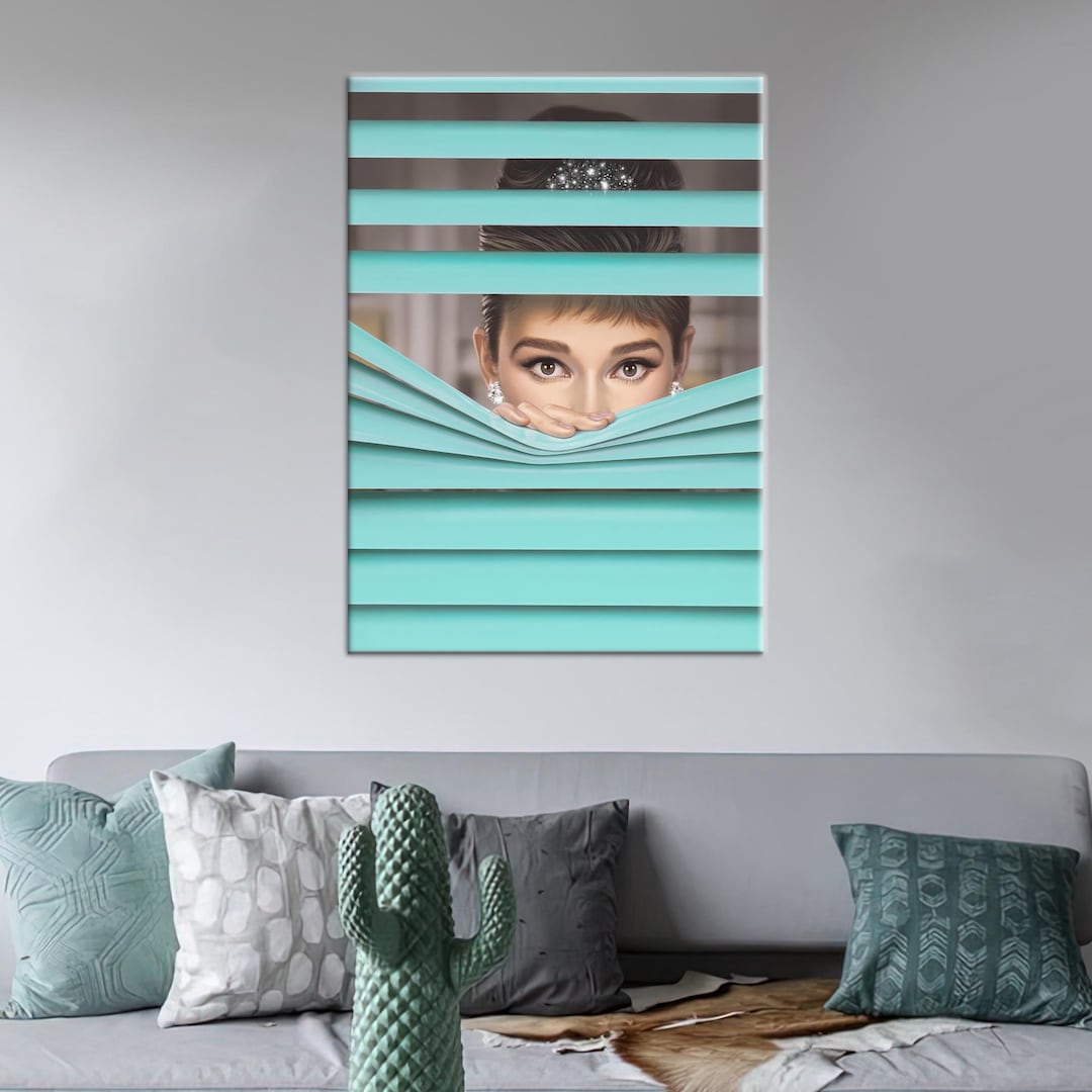 Audrey Hepburn Canvas Art: Pop Art, Floating Frame Wall Decor - Etsy