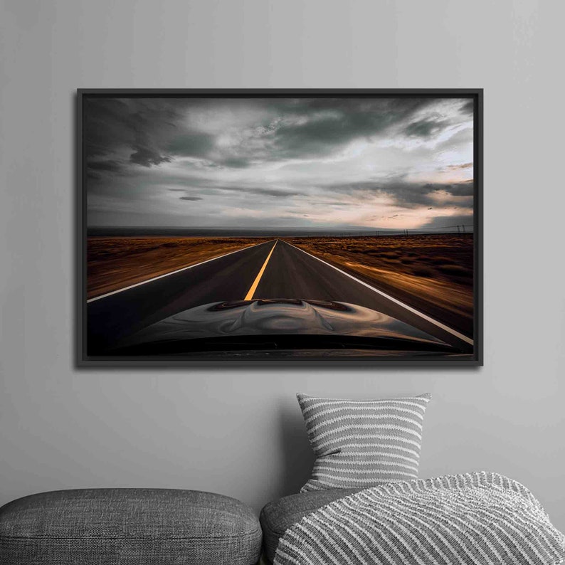 Asphalt Road Canvas Art: 3D Roadtrip Landscape View - Etsy
