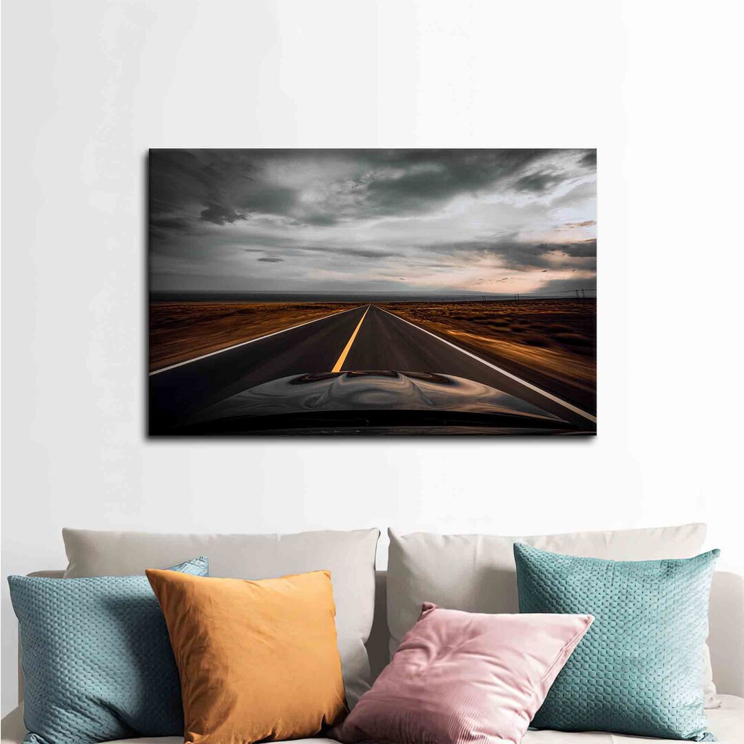 Asphalt Road Canvas Art: 3D Roadtrip Landscape View - Etsy