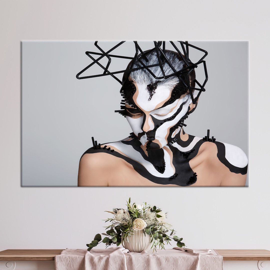 Abstract Woman Body Art Canvas Print: Modern Wall Decor - Etsy