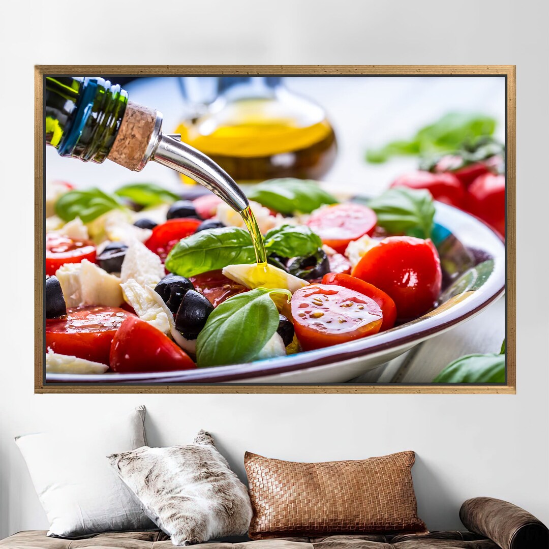 3D Wall Art, Salad Artwork, Personalized Gifts, Large Canvas Art, Food ...