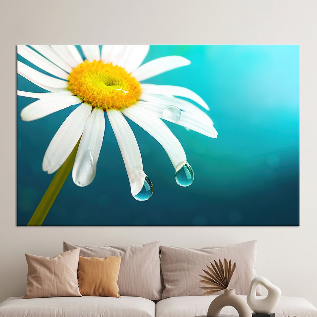 Wall Decor, Floral Canvas, 3D Wall Art, Daisy, Daisy Lover Gift 3D ...