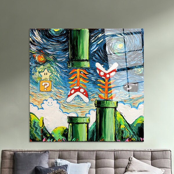 Stained Glass Mario Brothers - Etsy