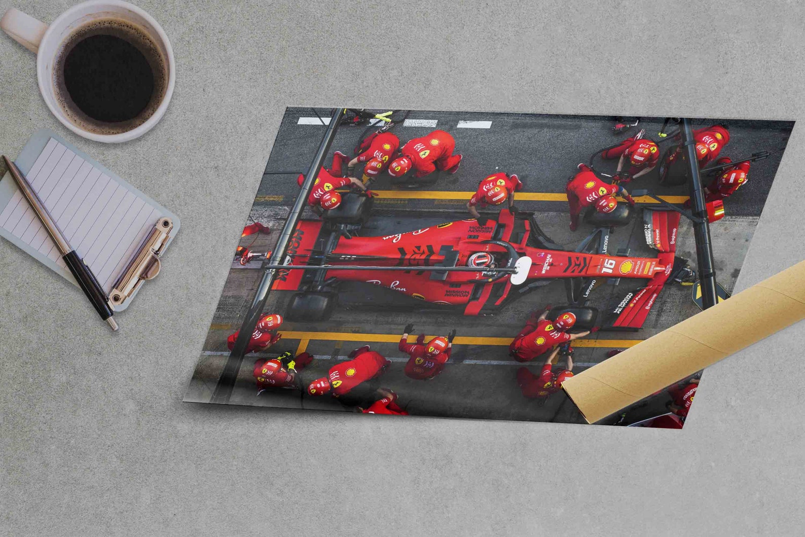 Charles Leclerc Ferrari F1 Pit Stop Canvas Art: Formula One Wall Decor ...