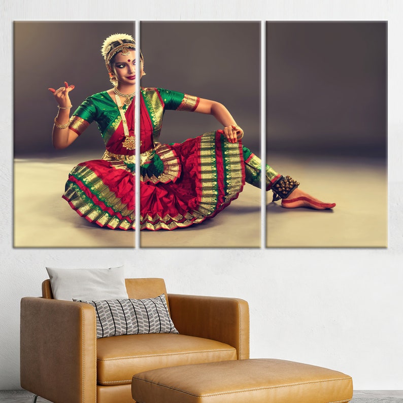 Indian Dancer Canvas Art: Traditional Woman 3D Wall Hanging - Etsy UK