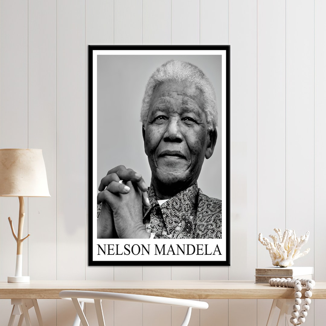 Nelson Mandela Portrait Canvas Print: Famous Quote Wall Art - Etsy