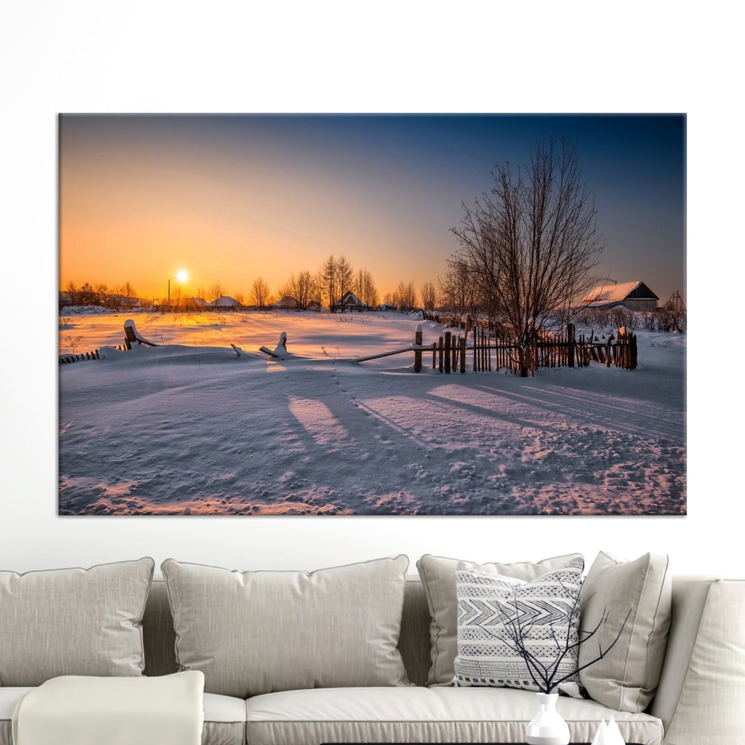Canvas Decor, Wall Art Canvas, 3D Canvas, Winter Canvas Decor, Winter ...