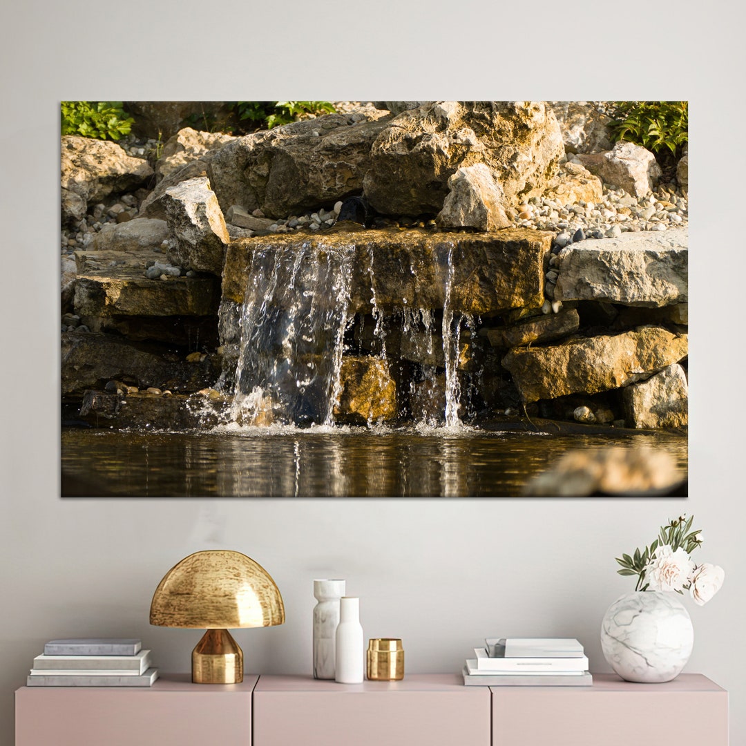 Waterfall Landscape Canvas Art: Nature Wall Decor - Etsy