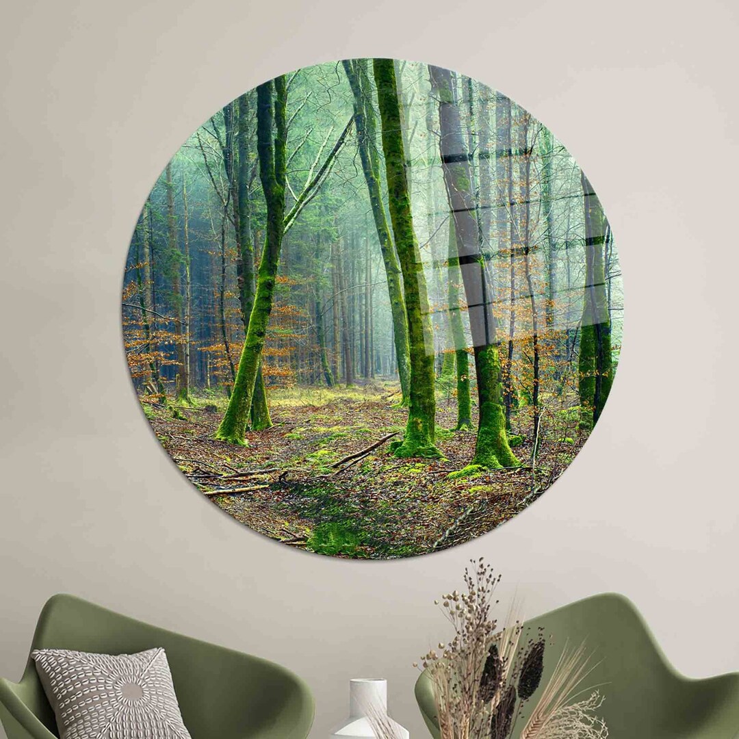 Wall Art, Glass Printing, Wall Decor, Trees Landscape Glass Printing ...