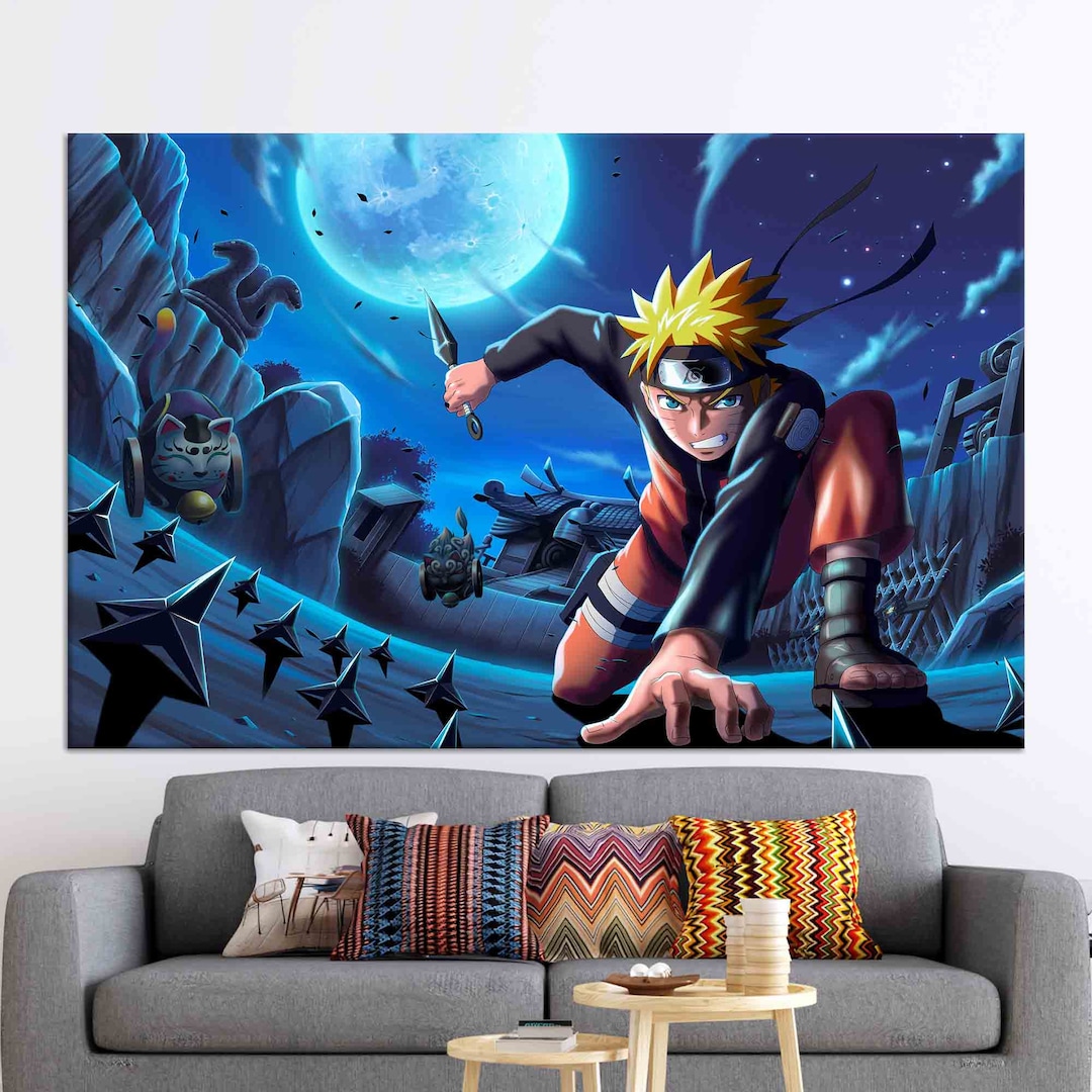 Anime Canvas Print, Japanese Anime 3D Canvas, Large Wall Art, Anime, 3D ...