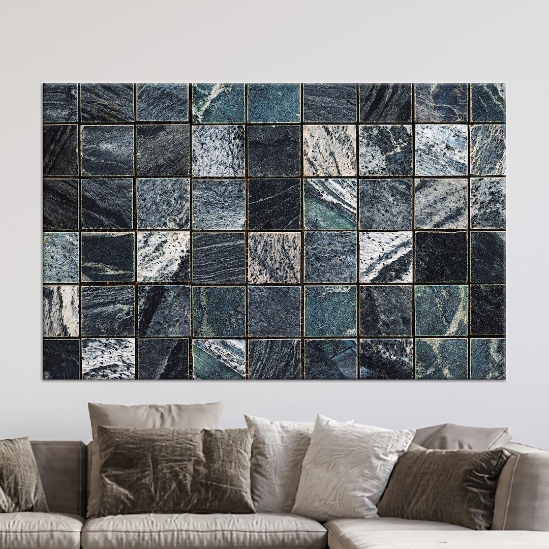 Marble Tile Canvas Art: Abstract Stone Wall Decor - Etsy