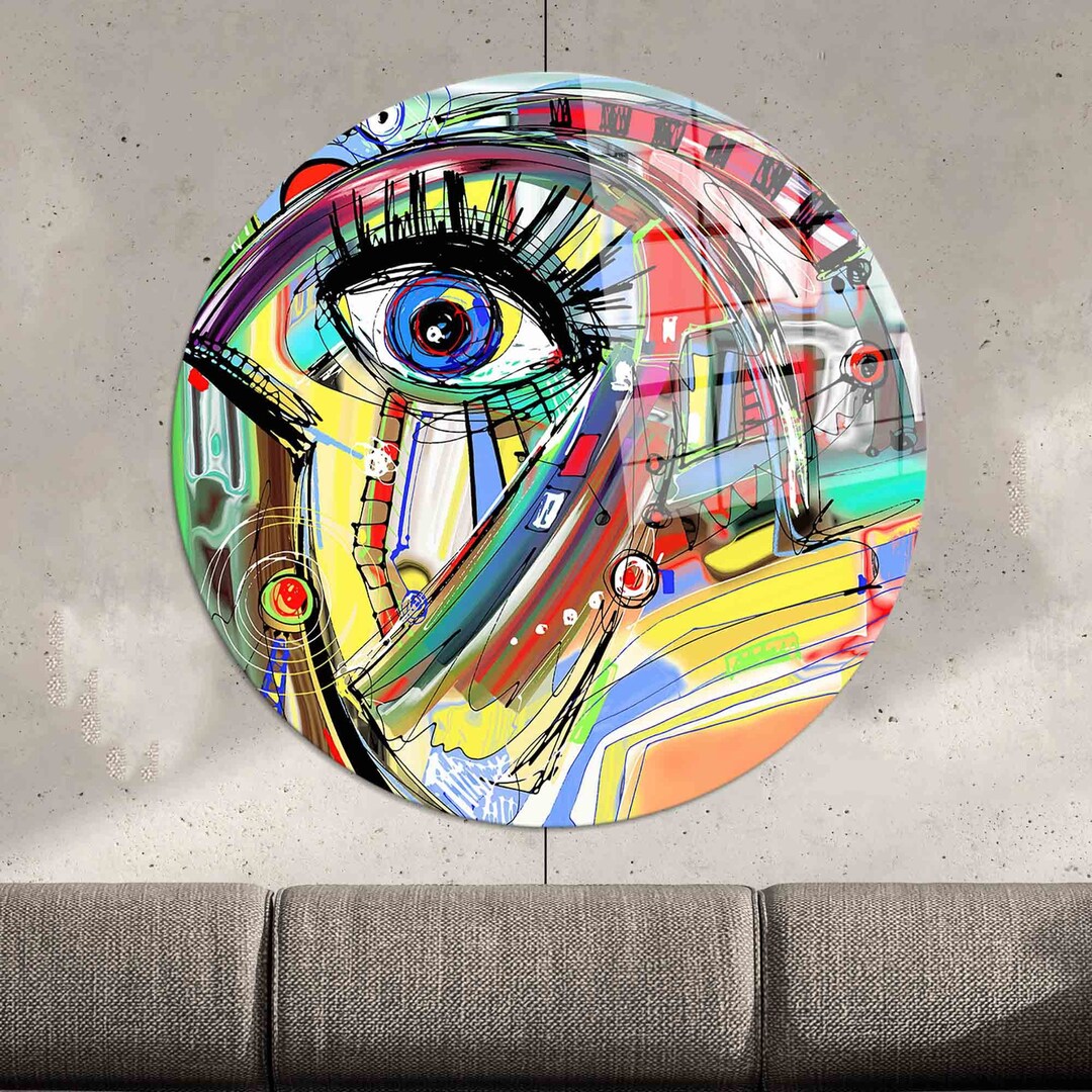 Colorful Eye Wall Decor,wall Decoration,abstract Eye Painting Print ...