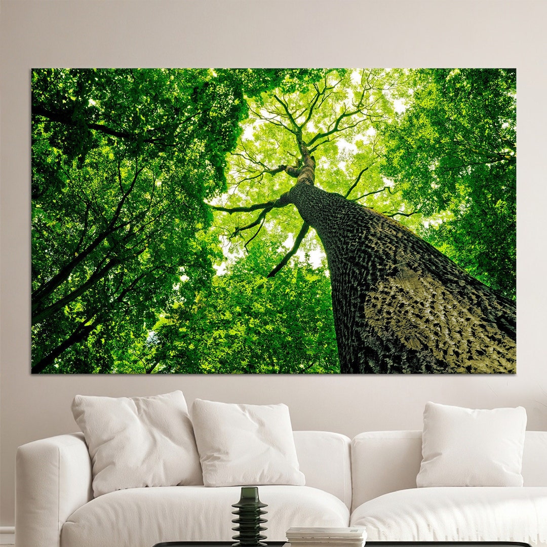 Canvas Gift, Canvas Print, 3D Wall Art, Tree Artwork, Green Tree Canvas ...