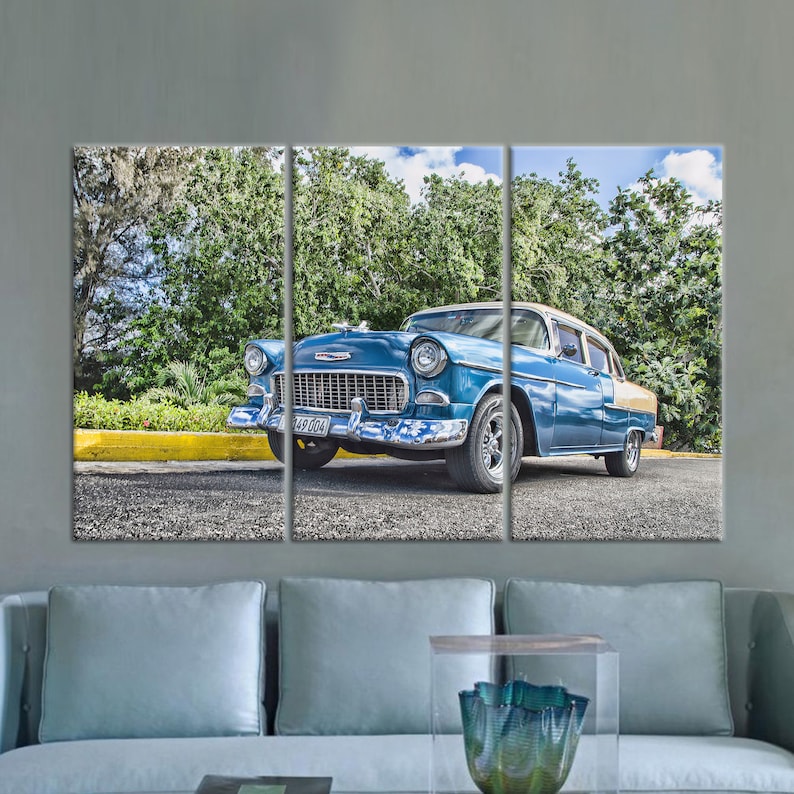 Classic Car Canvas Print: Vintage Automobile Wall Art - Etsy