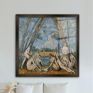 Wall Art, Glass, Glass Wall Decor, the Large Bathers, Cezanne Wall ...