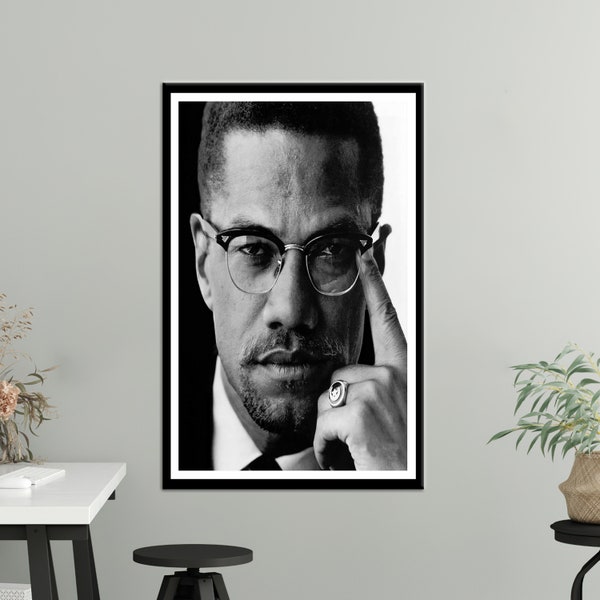 Glass Malcom X Wall Art - Etsy