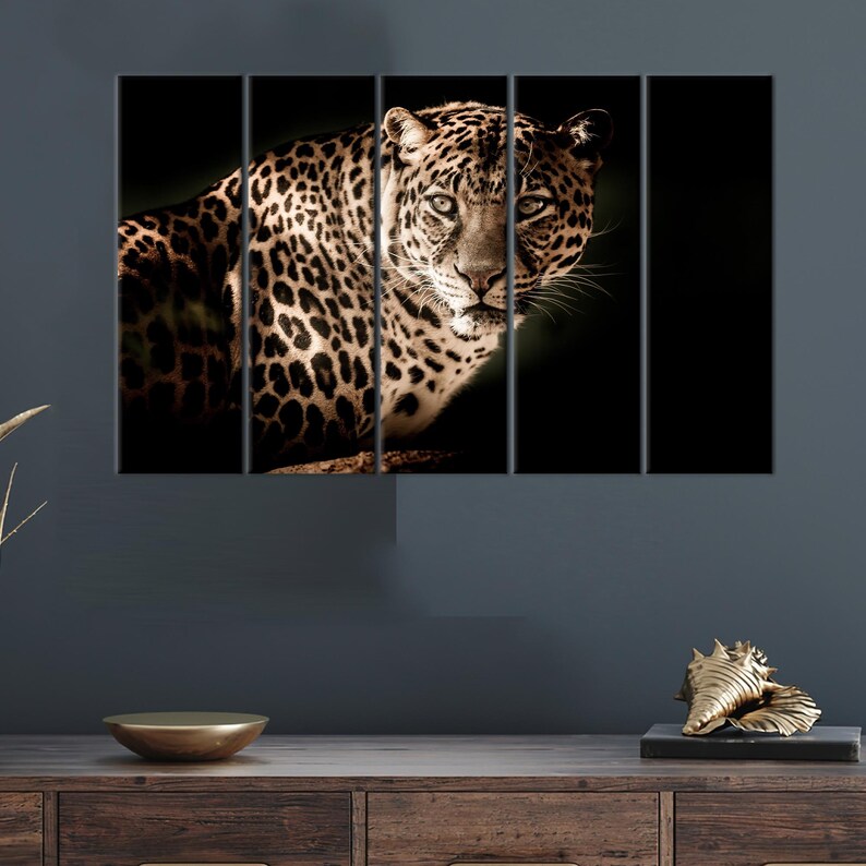 Leopard Canvas Print: Wild Animal Wall Decor, Leopard Lover Gift - Etsy