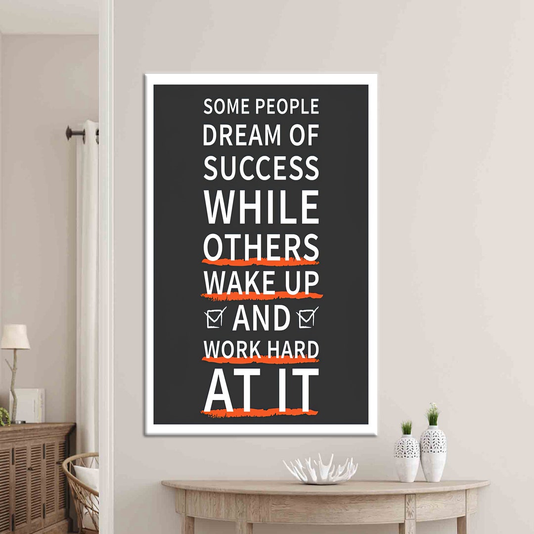 Wall Art, Wall Art Canvas, 3D Wall Art, Success Quotes, Inspirational ...