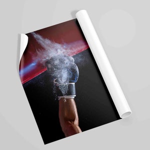 Boxing Punch Wallpaper: Modern Sports Wall Decor - Etsy