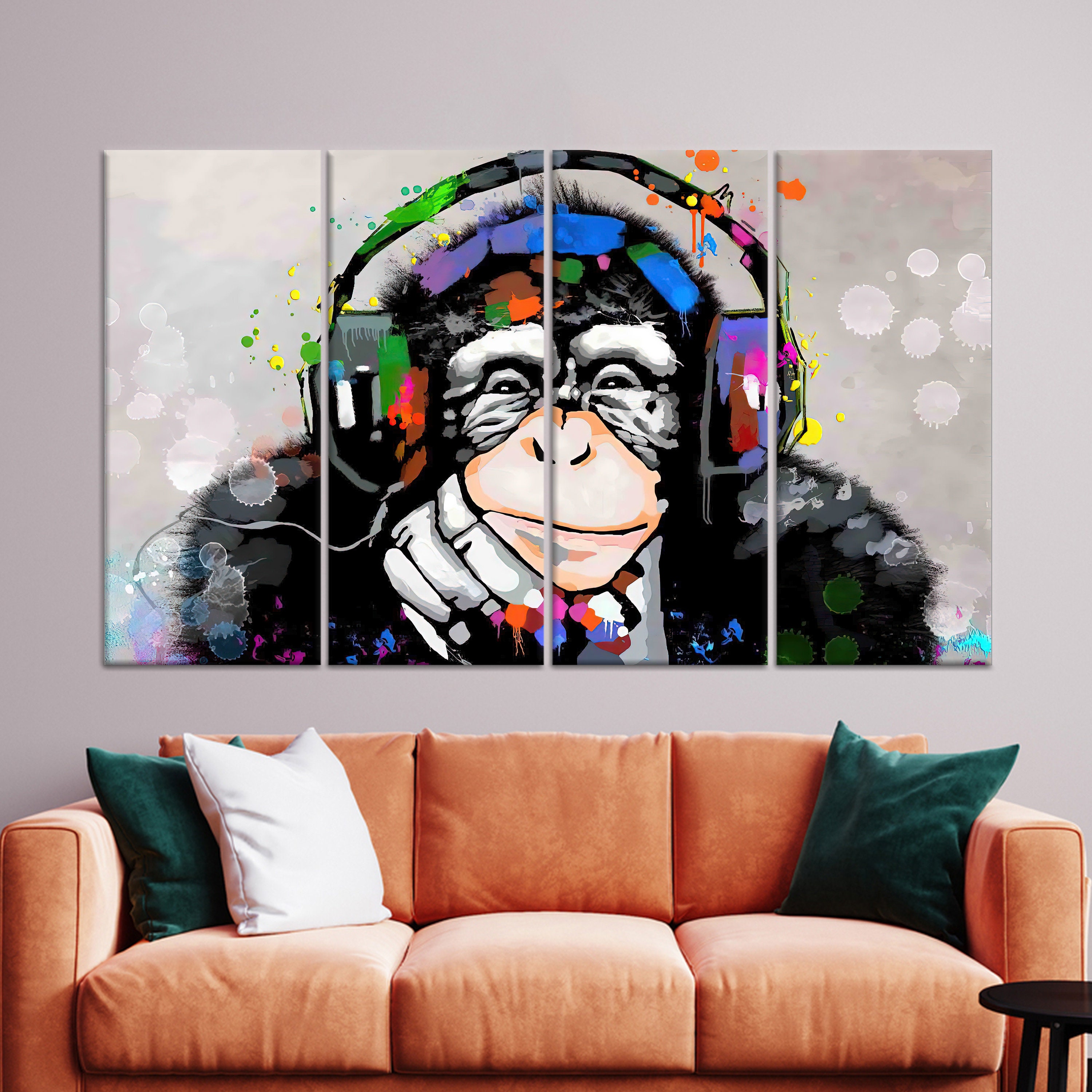 Living Room Wall Art Large Canvas Canvas Print Thinking - Etsy