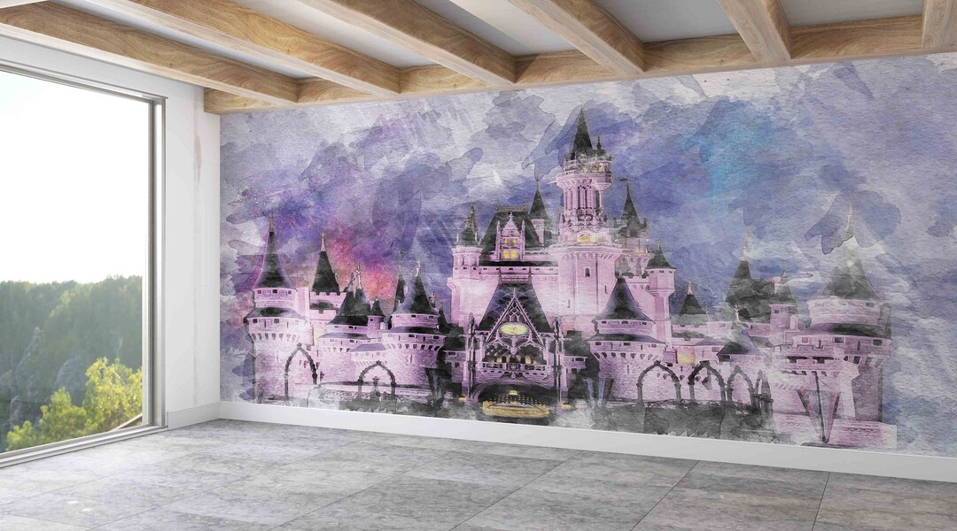 Cinderella Castle Wallpaper Mural - Peel and Stick - Etsy