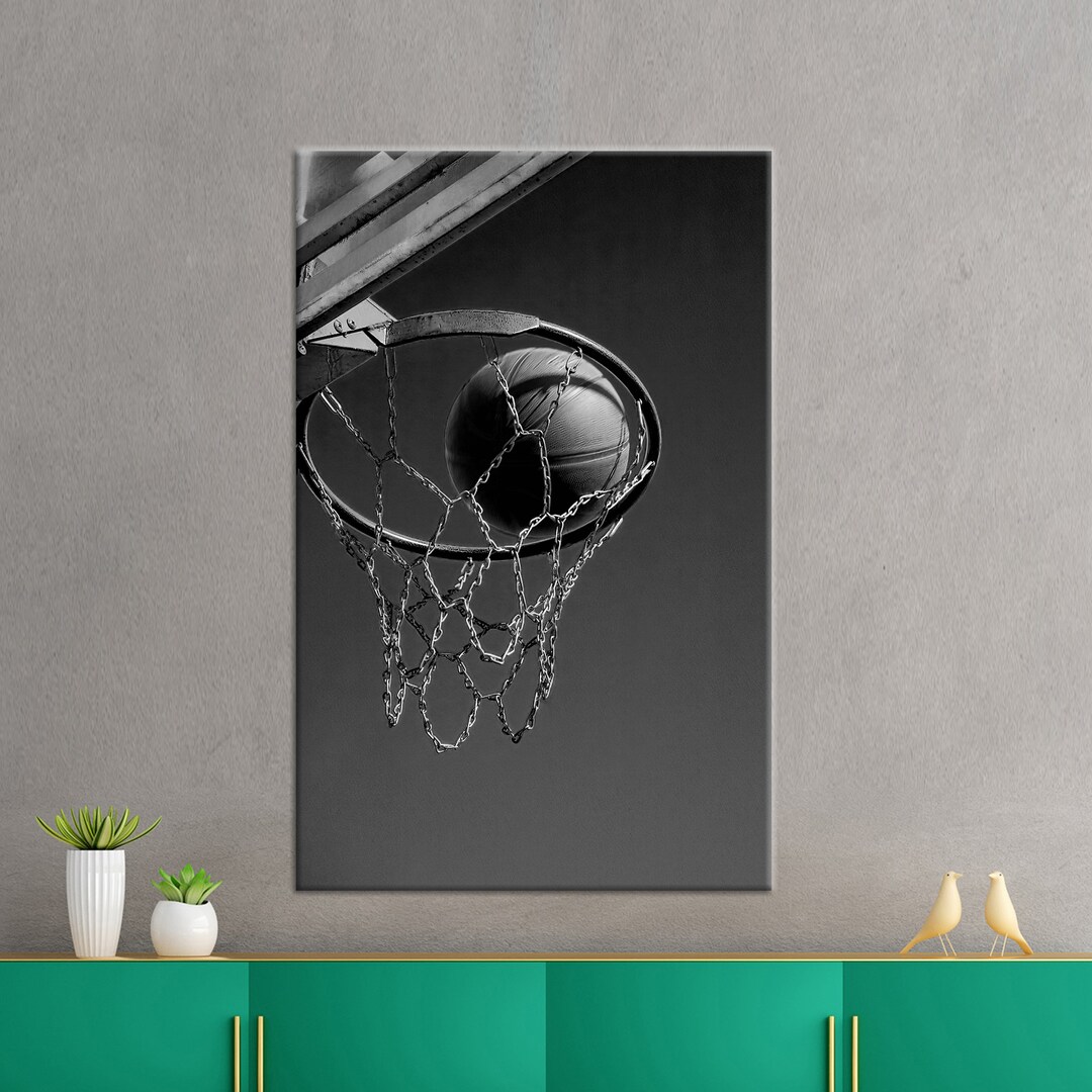 Wall Art Canvas, Wall Art, 3D Wall Art, Basketball Hoop Poster ...