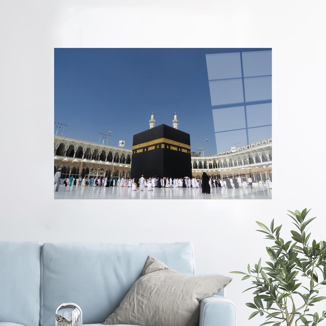 Kaaba Glass Wall Art: Muslim Home Decor, Qibla Design - Etsy