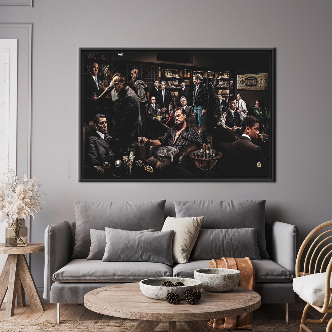 Famous Gangsters Canvas Poster, Modern Poster, Movie Canvas Print, Man ...