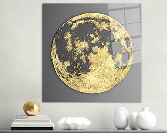Gold Moon Glass Art - Etsy