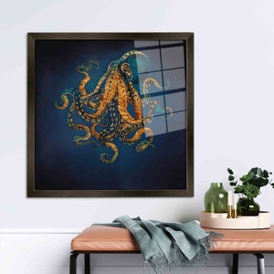 Glass, Glass Wall Decor, Mural Art, Octopus, Animal Glass, Luxury ...