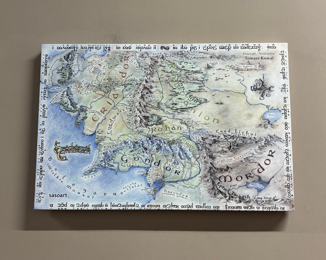 Home Decor Wall Art, Hobbit Wall Art, Canvas Art, Living Room Wall Art ...