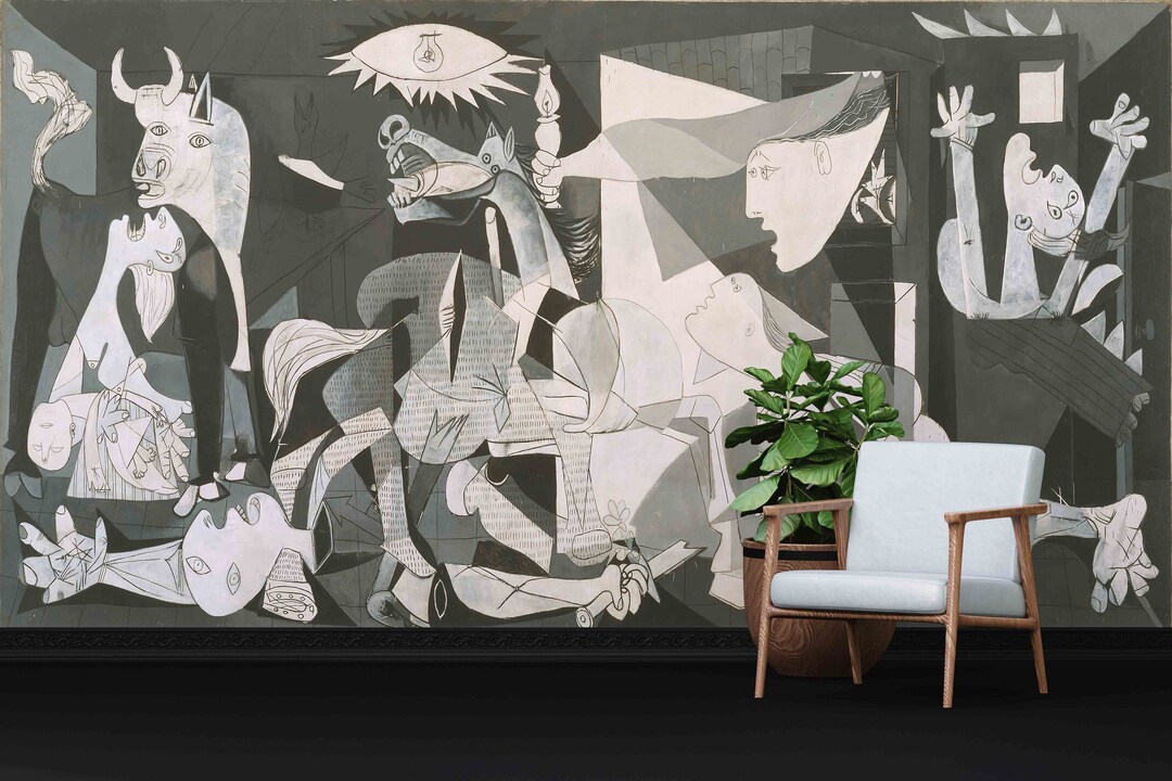 Picasso Guernica Wallpaper: Peel and Stick Wall Art Reproduction - Etsy