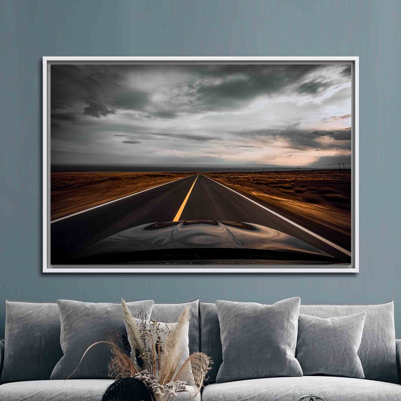 Asphalt Road Canvas Art: 3D Roadtrip Landscape View - Etsy