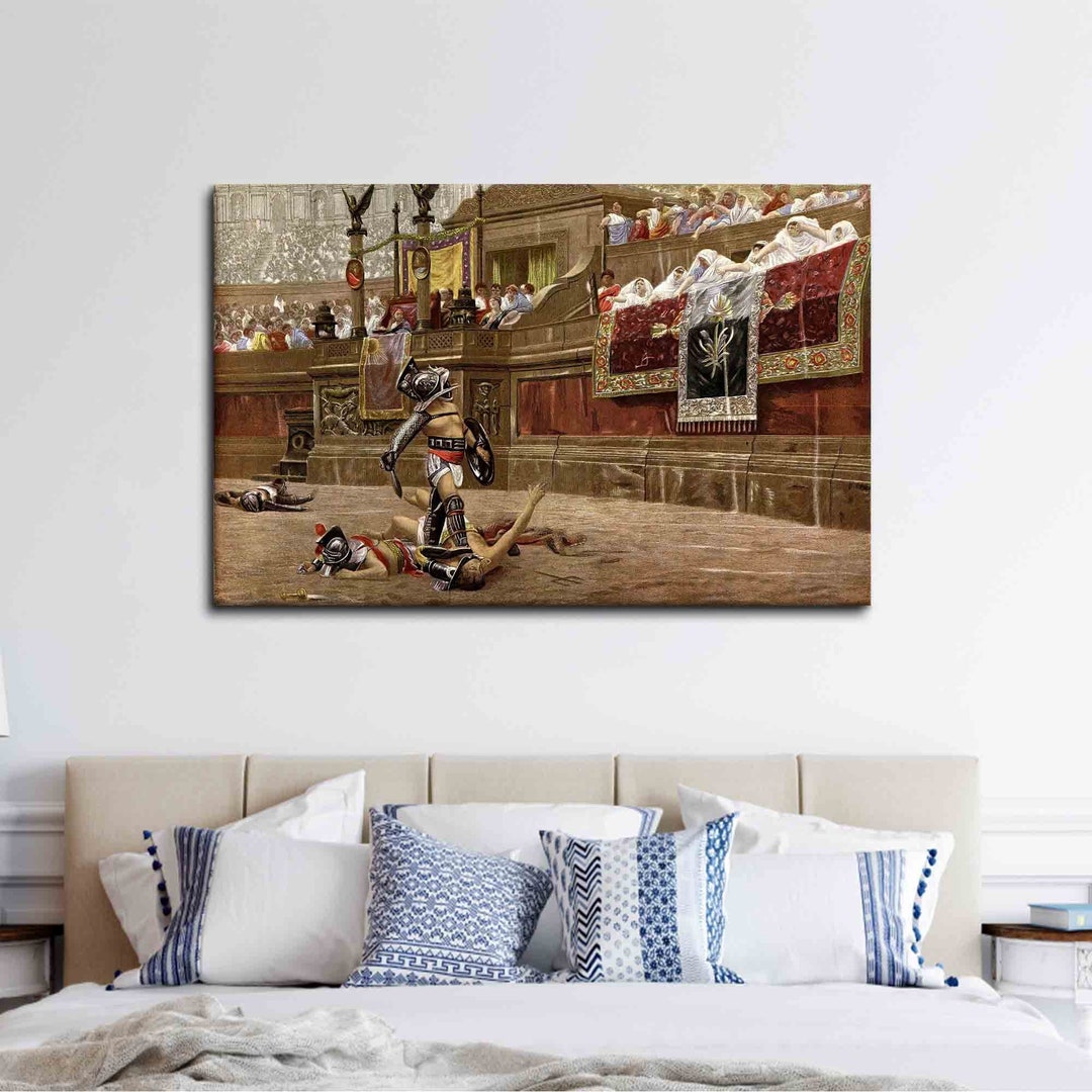 Living Room Wall Art, Canvas Print, Wall Art, Gladiators in the Arena ...
