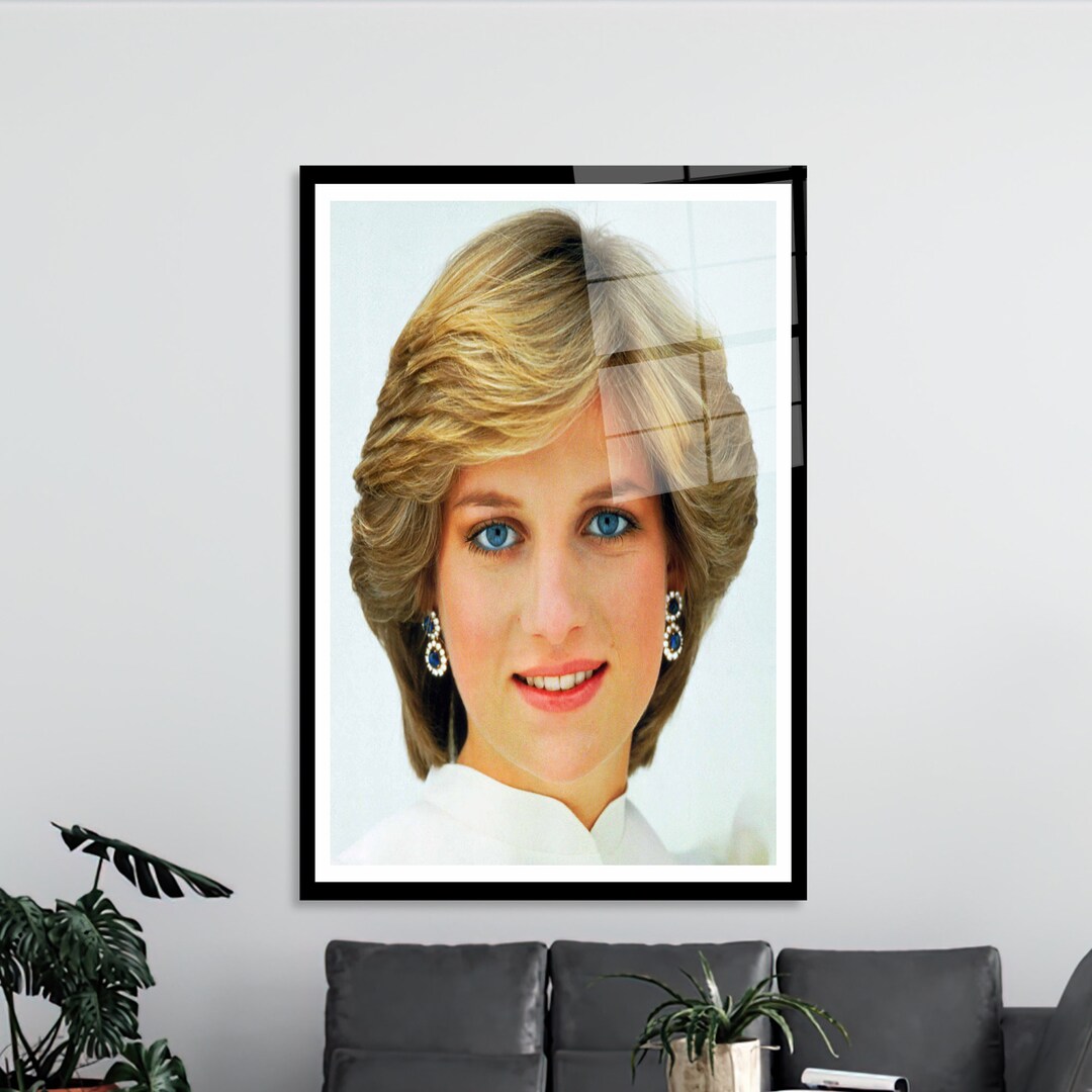 Glass Wall Art, Glass, Wall Decor, Princess Diana, Princess Diana Glass ...