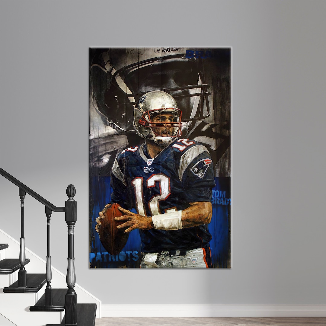Large Canvas, Canvas Decor, Large Wall Art, Tom Brady, Gym Printed ...