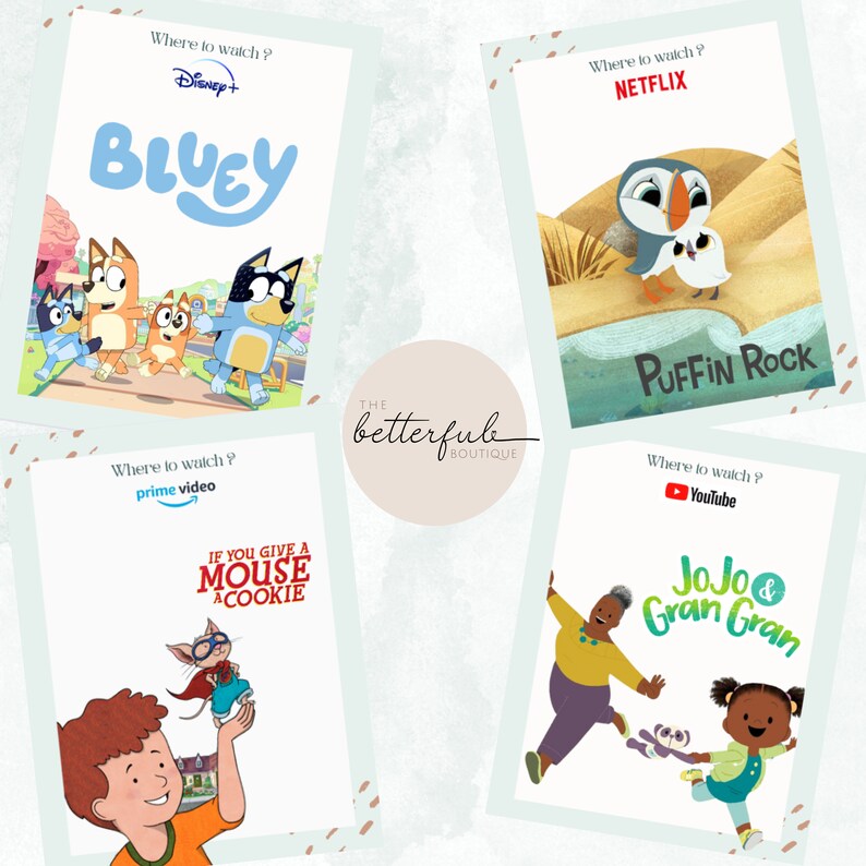 TV Guide for Low Stimulation Toddlers and Kids TV Shows: Printable ...