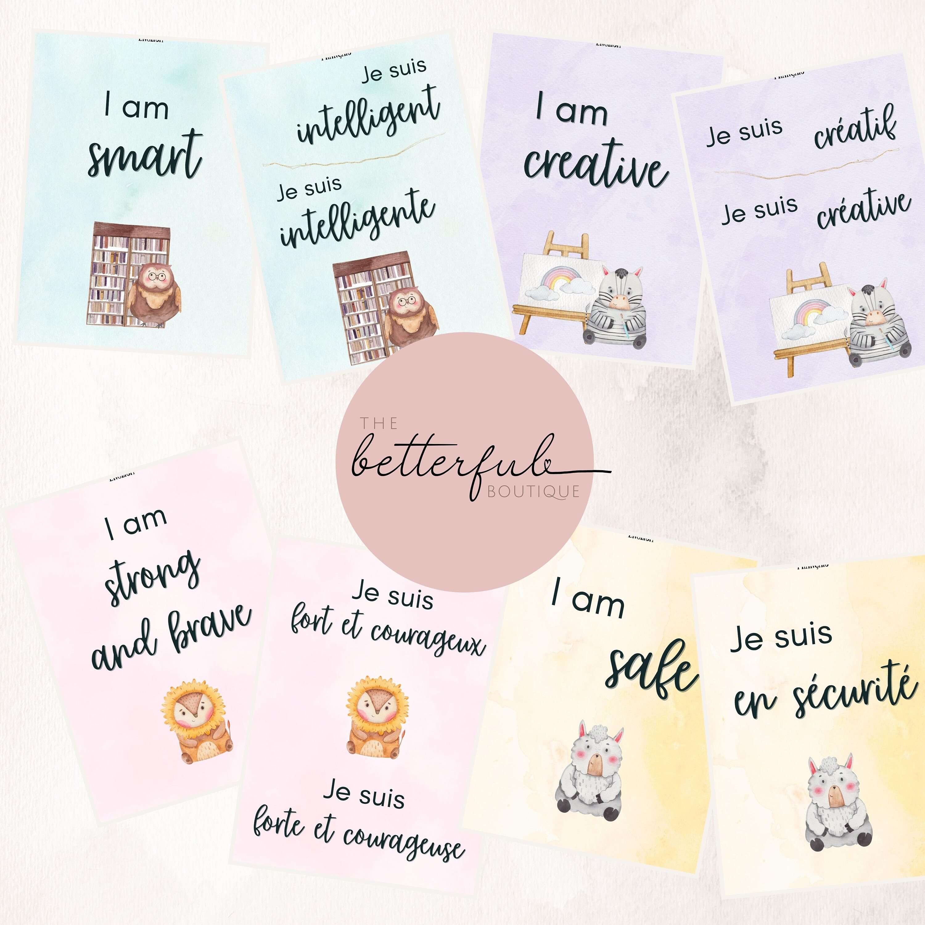 Bilingual Affirmation Cards for Kids Cultivate Confidence - Etsy