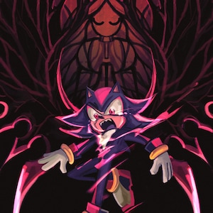 Shadow the Hedgehog Angel of Darkness Print - Etsy