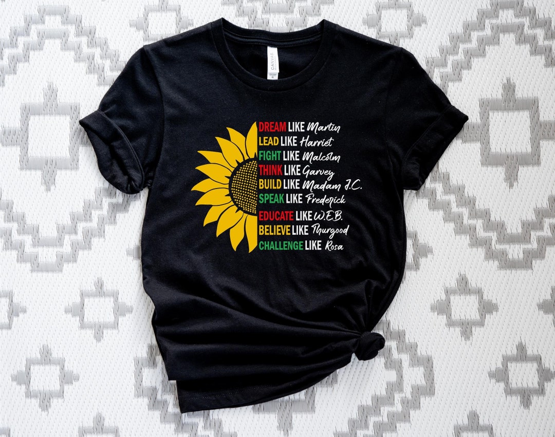 Dream Like Martin Shirt, Fight Like Malcolm T-shirt Black History Month ...