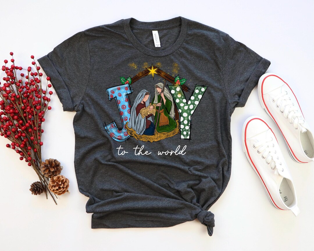 Joy Nativity Scene Shirt: Unisex Christmas Tee - Etsy