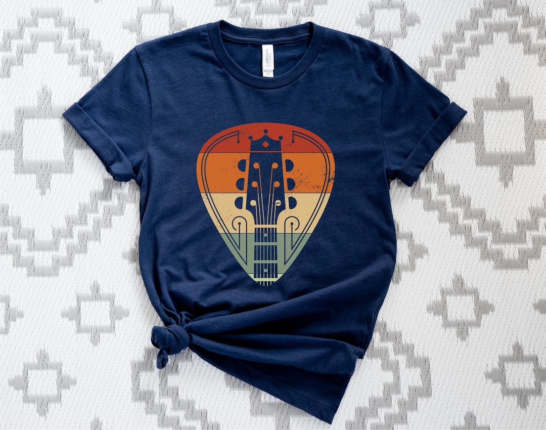 Vintage Guitar Shirt, Guitar T-shirt, Retro Guitar Pick Shirt, Guitar ...