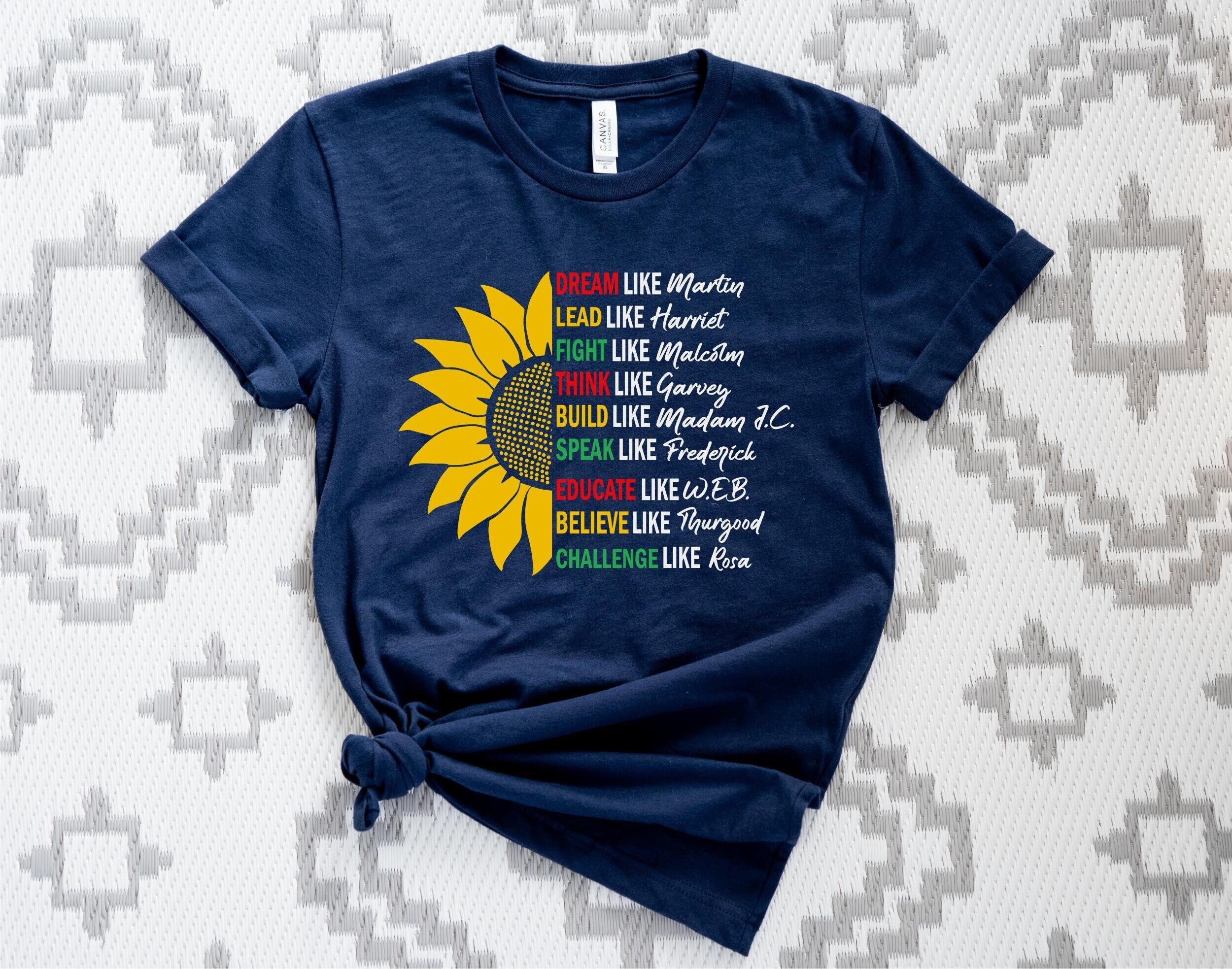 Dream Like Martin Shirt, Fight Like Malcolm T-shirt Black History Month ...
